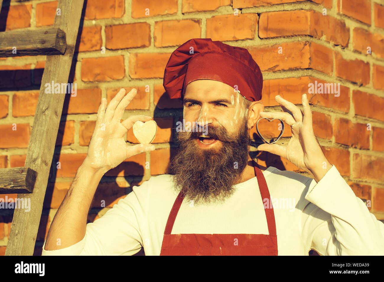 bearded man cook chef Stock Photo - Alamy