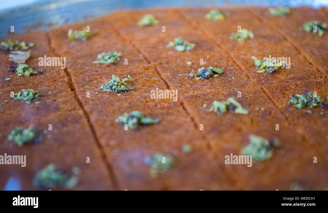 Konafa with nuts hi-res stock photography and images - Alamy