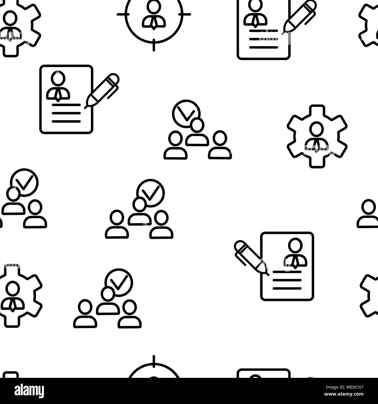 HR Human Resources Seamless Pattern Vector Stock Vector Image & Art - Alamy