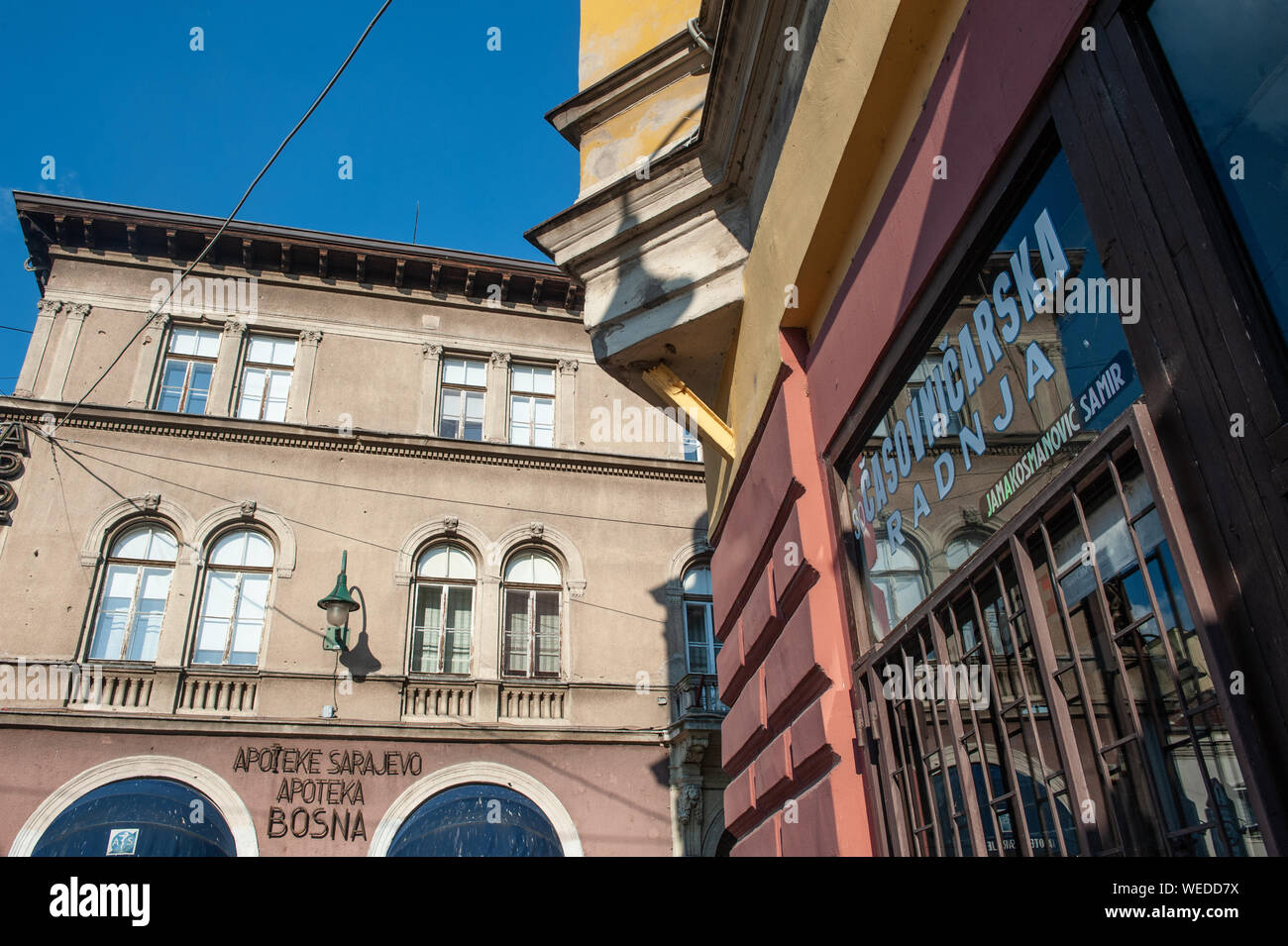 The elegant architecture of the Bosnian capital, Sarajevo, Bosnia and ...
