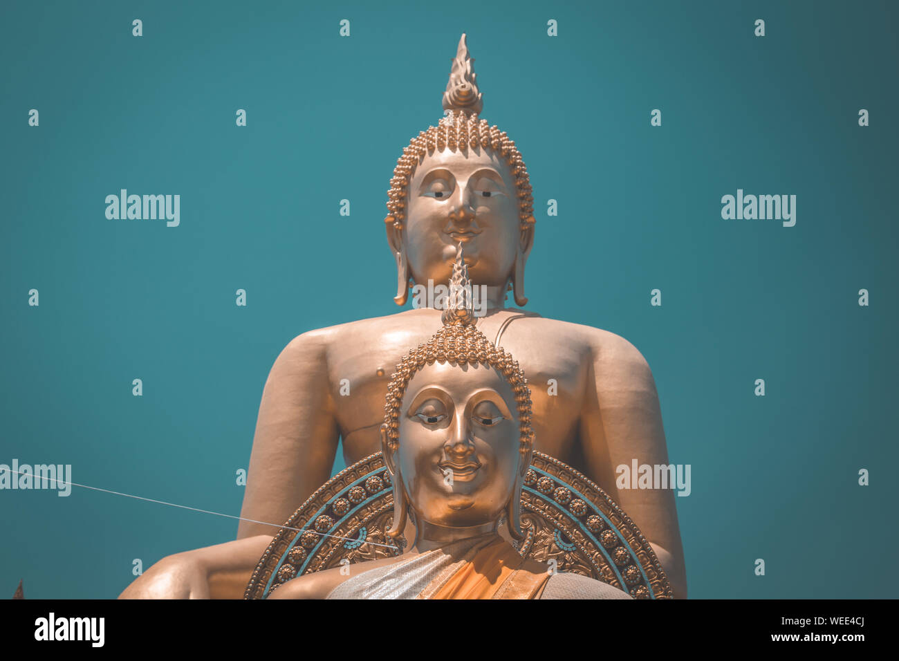 Wat Muang aerial view, biggest buddha statue in Thailand Stock Photo ...