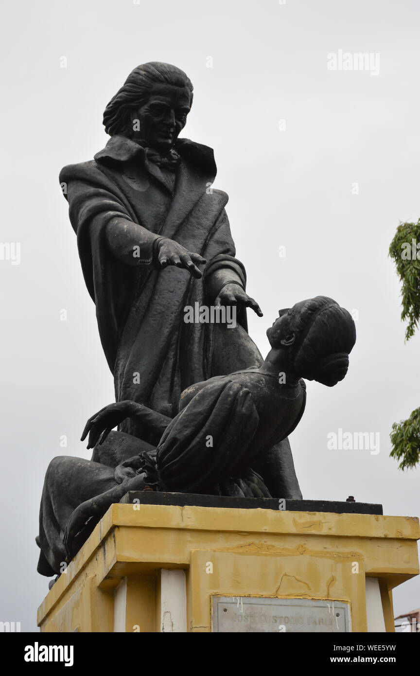Sculpture of Jose Custodio Faria (Abbot Faria). Founder of the Doctrine ...