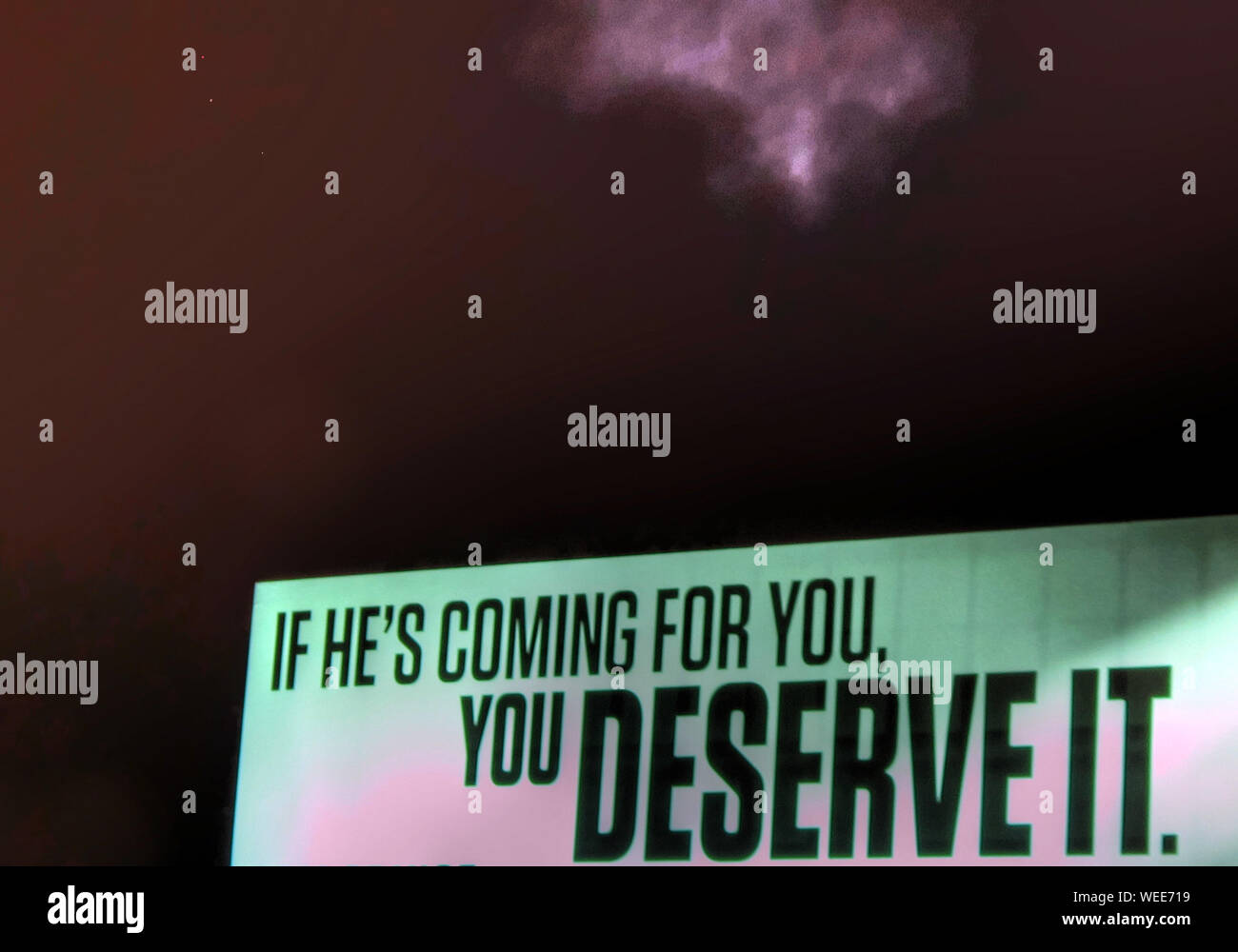 Warned hi-res stock photography and images - Alamy