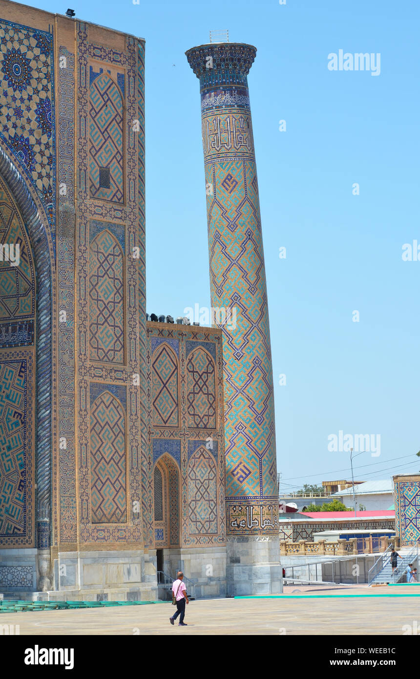 The Registan complex in Samarkand, Uzbekistan, an impressive example of ...