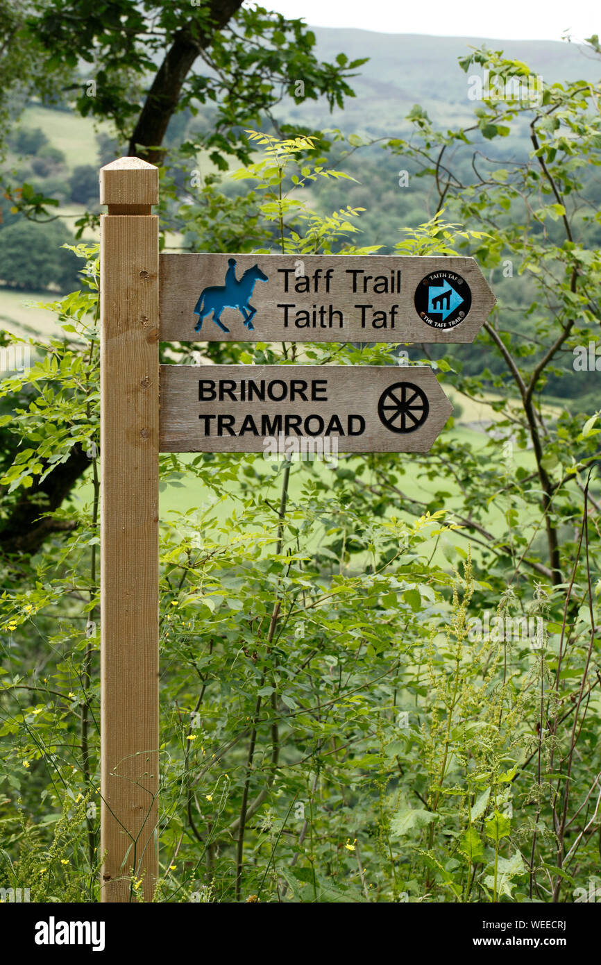 Brinmore Tramroad, historic part of the Taff Trail in the Brecon ...