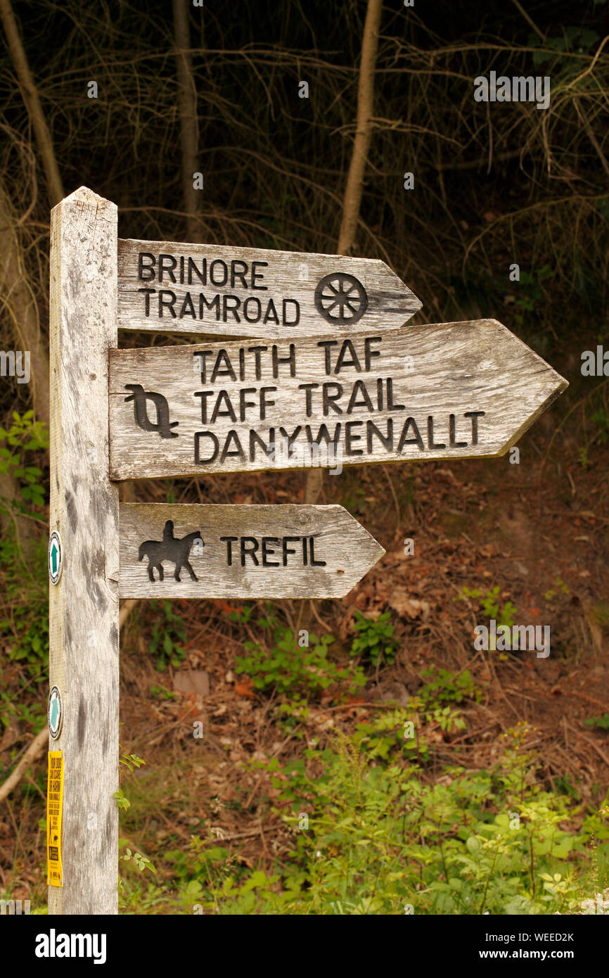 Brinmore Tramroad, historic part of the Taff Trail in the Brecon ...