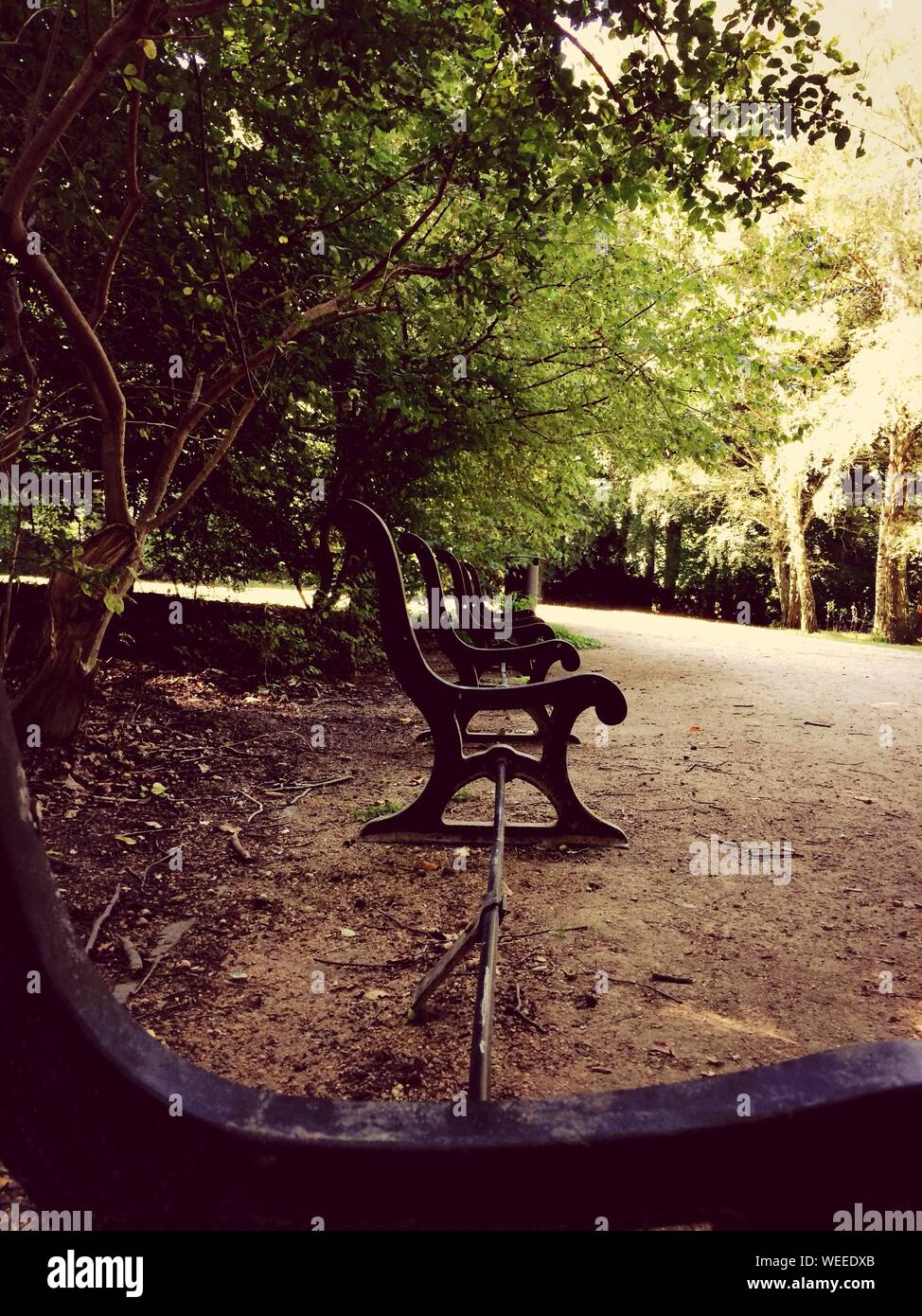 Damaged benches hi-res stock photography and images - Alamy