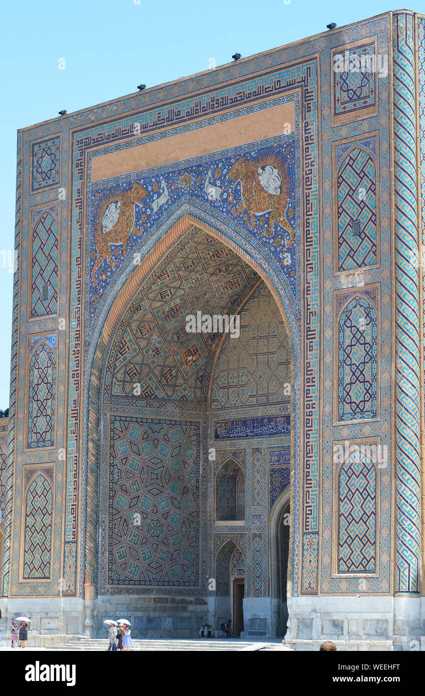 The Registan complex in Samarkand, Uzbekistan, an impressive example of ...