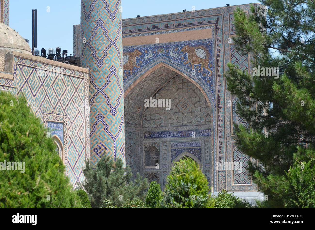 The Registan complex in Samarkand, Uzbekistan, an impressive example of ...