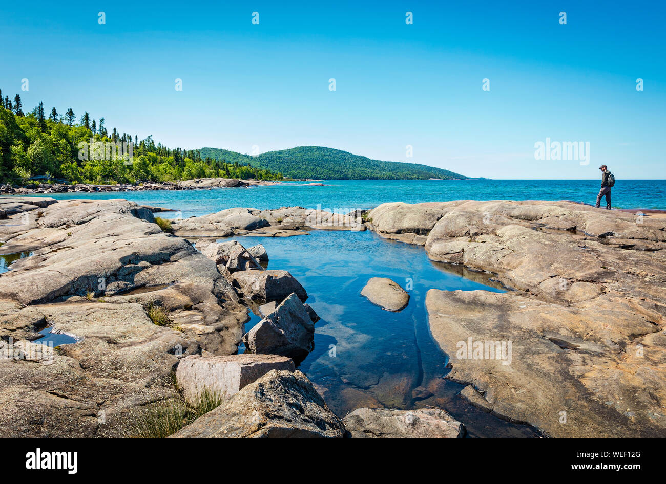 Lake superior water trail hike canada hi-res stock photography and ...