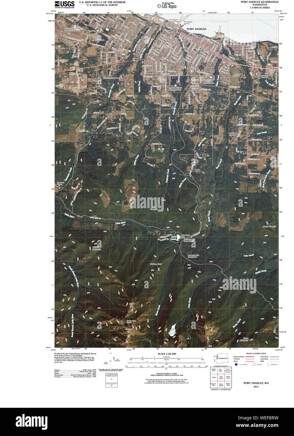 Map of port angeles hi-res stock photography and images - Alamy