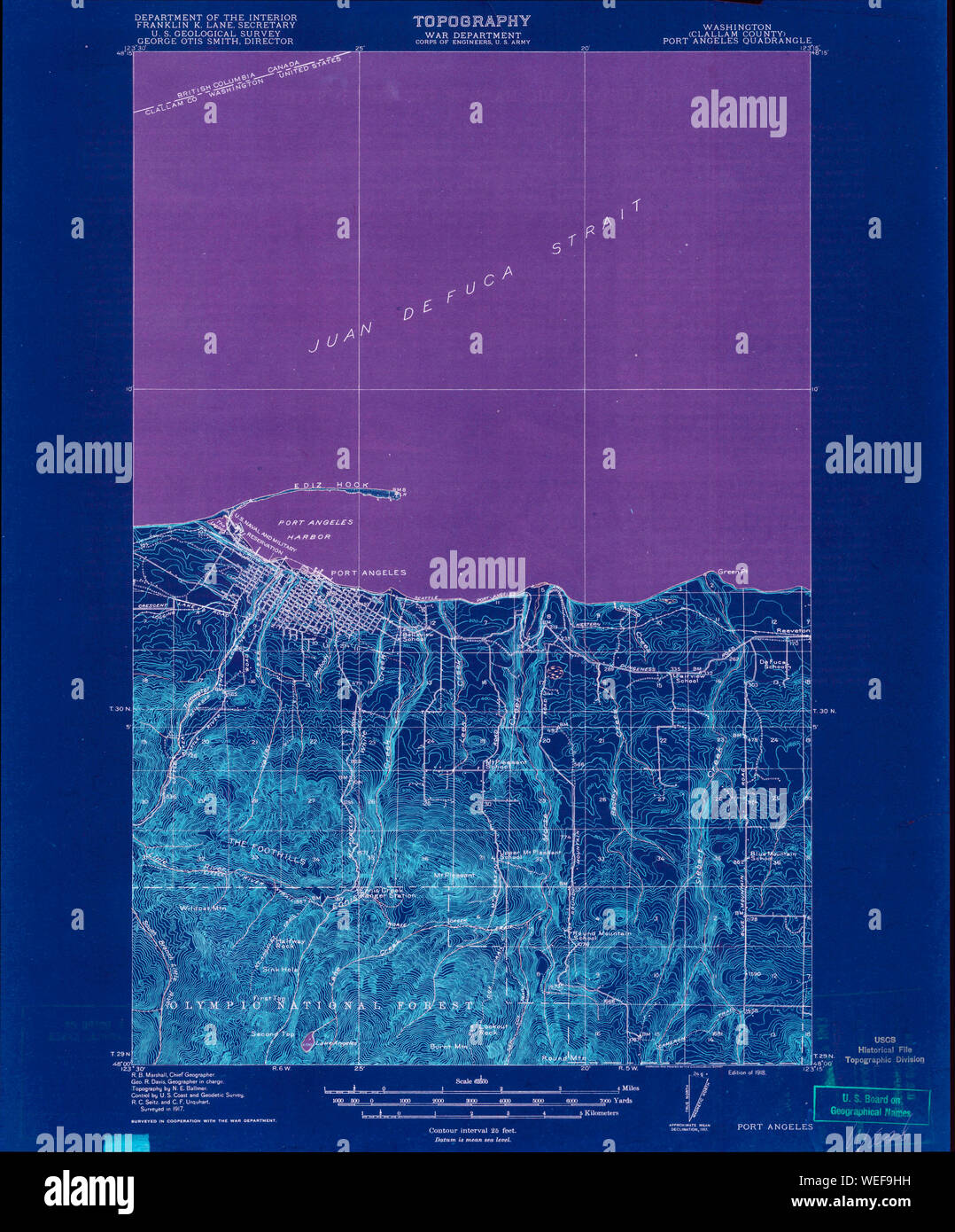 Map of port angeles hi-res stock photography and images - Alamy