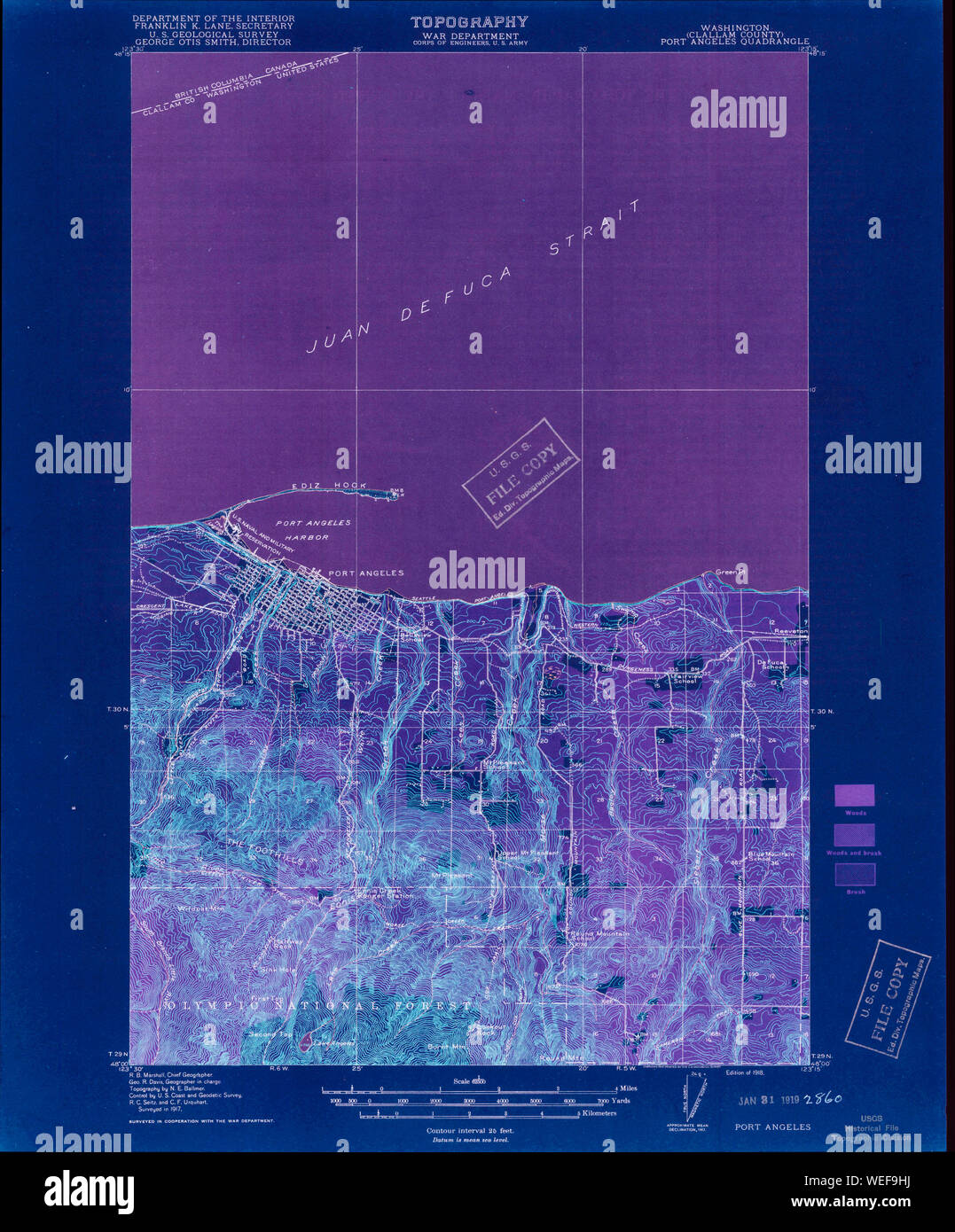 Map of port angeles hi-res stock photography and images - Alamy