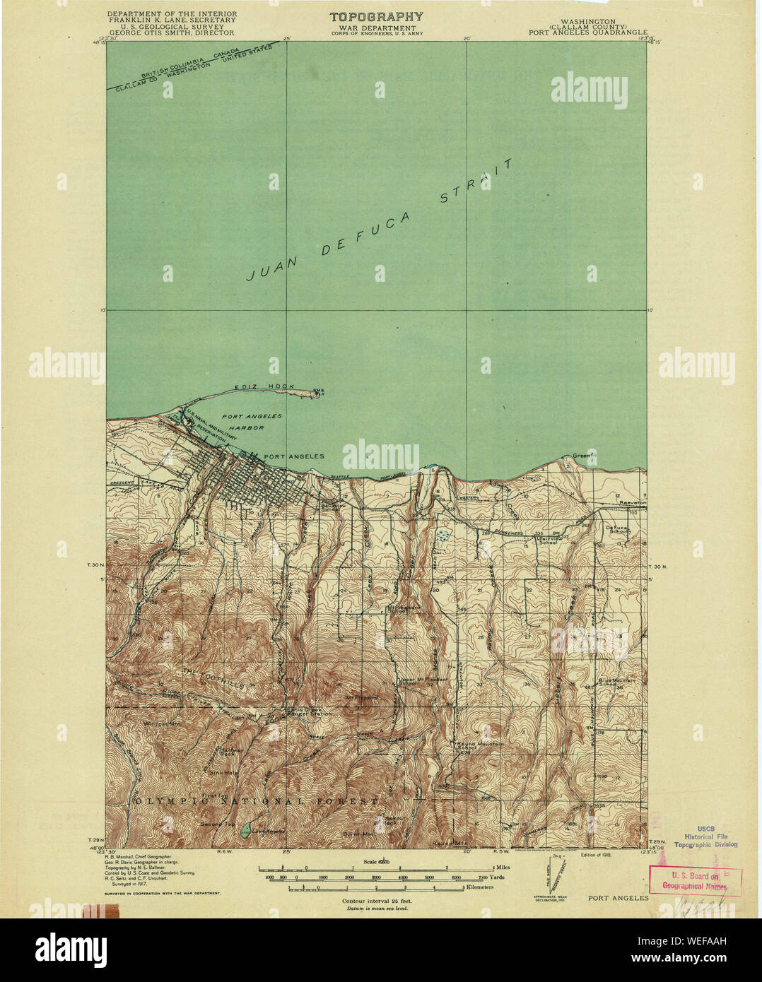 Map of port angeles hi-res stock photography and images - Alamy