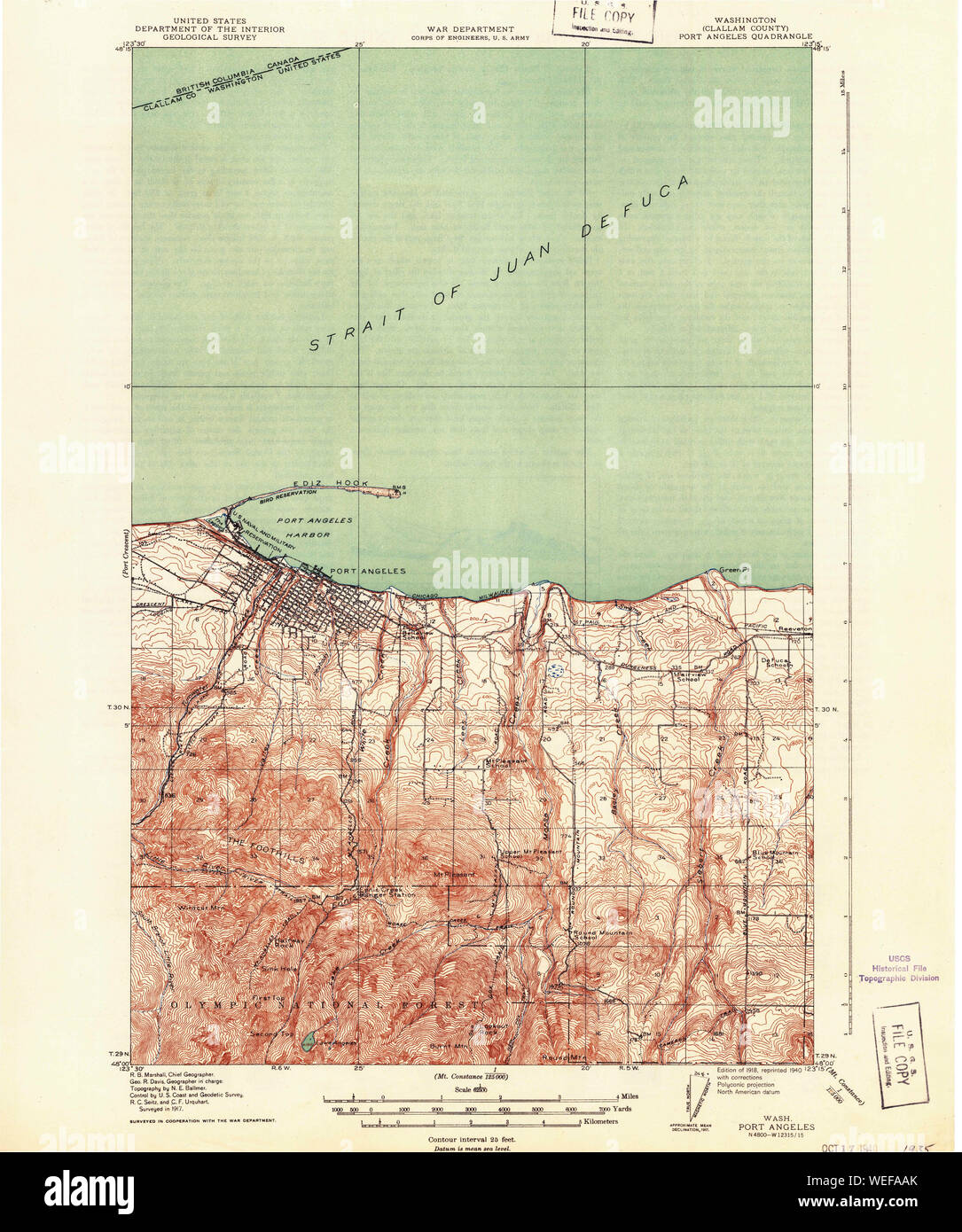 Map of port angeles hi-res stock photography and images - Alamy