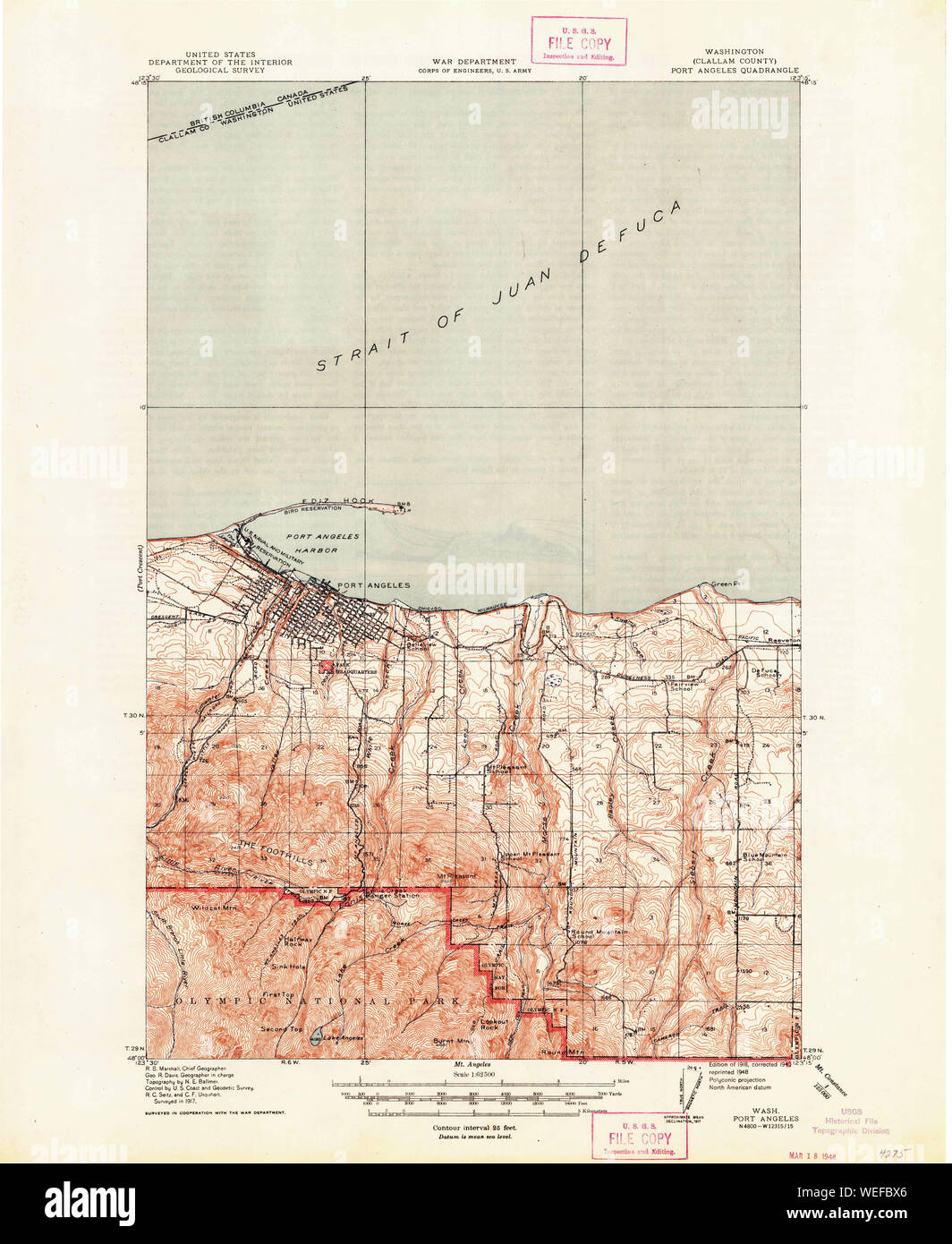 Map of port angeles hi-res stock photography and images - Alamy