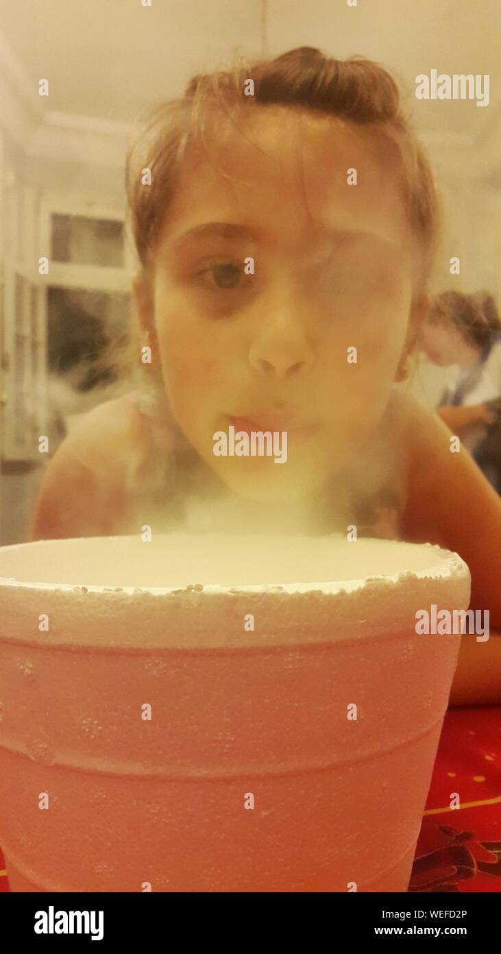 Blowing on hot food hi-res stock photography and images - Alamy