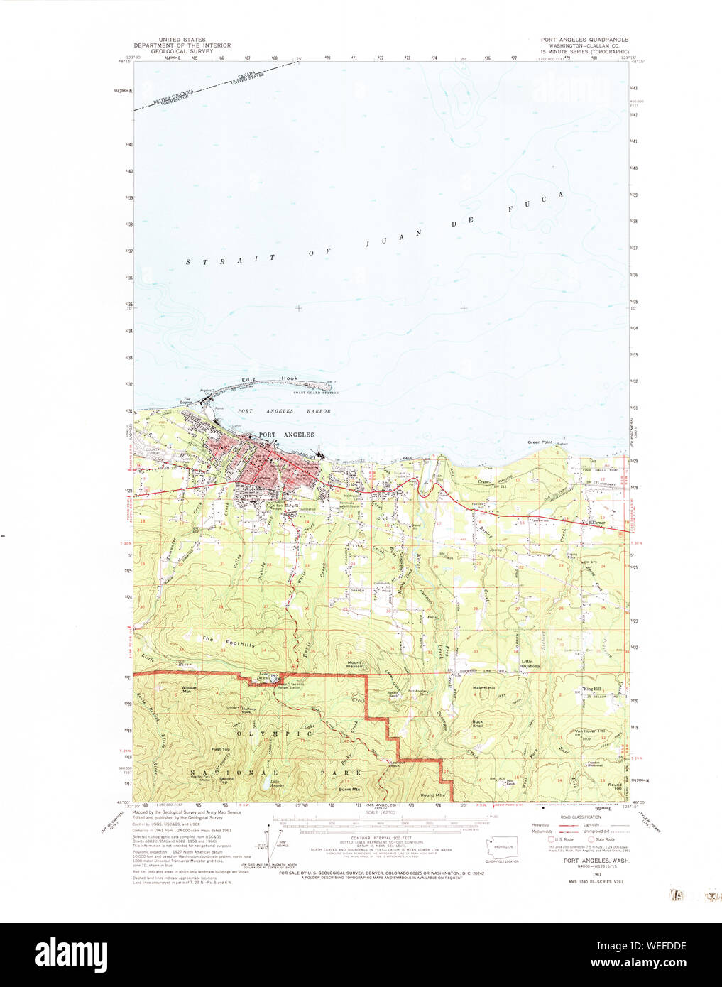 Map of port angeles hi-res stock photography and images - Alamy