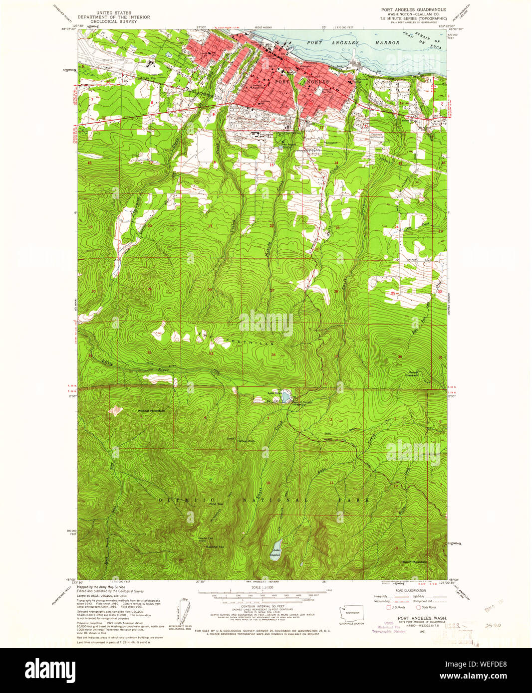 Map of port angeles hi-res stock photography and images - Alamy