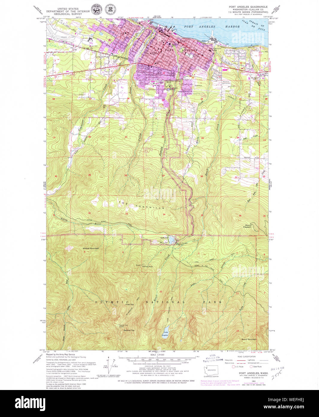 Map of port angeles hi-res stock photography and images - Alamy