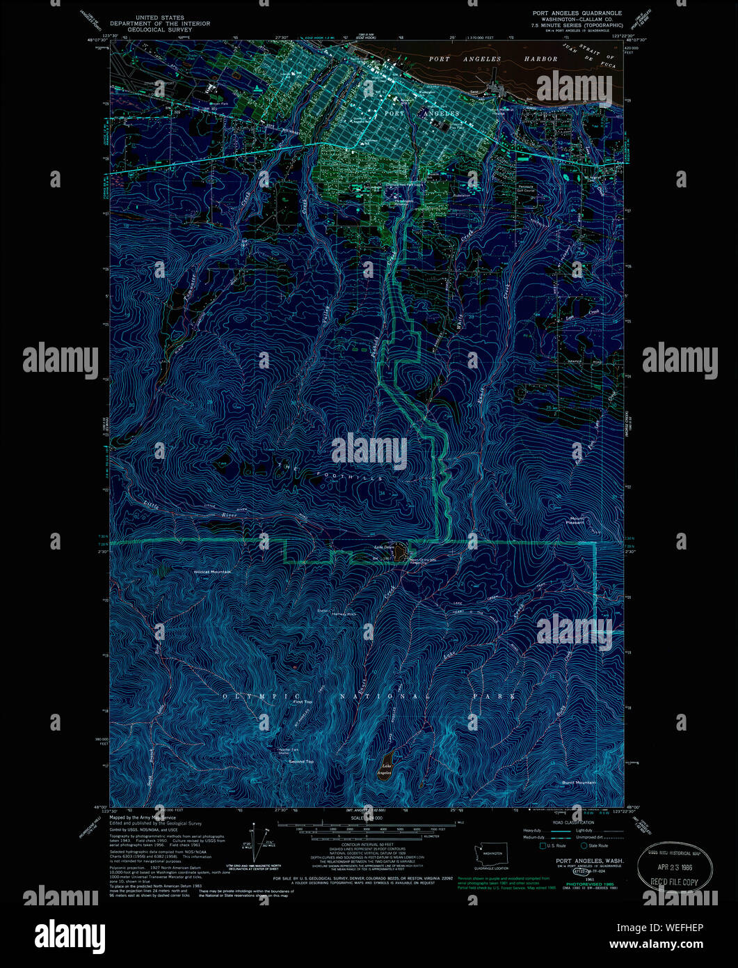 Map of port angeles hi-res stock photography and images - Alamy