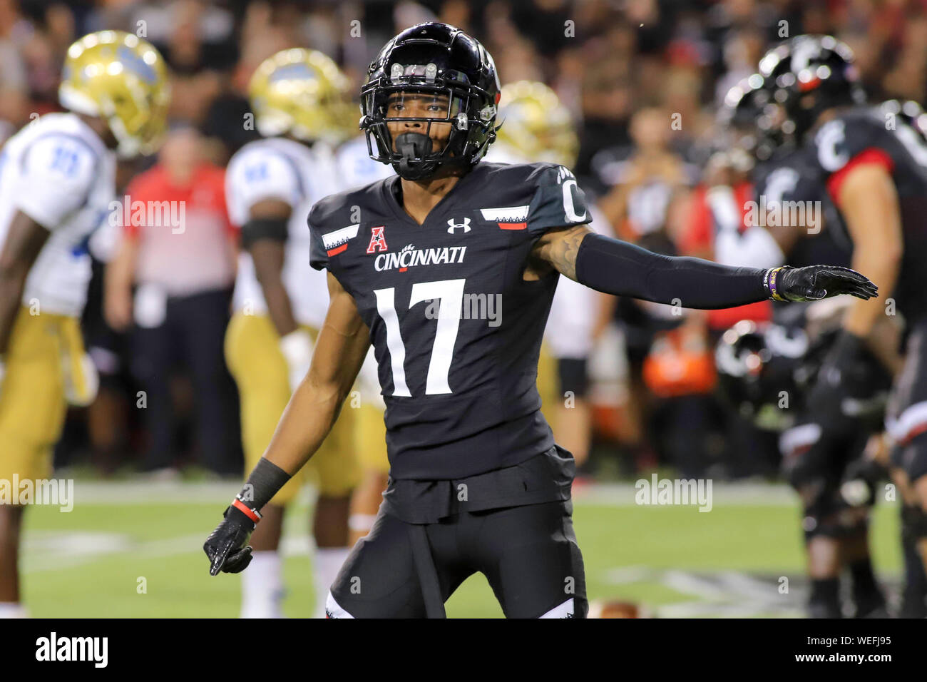 August 29, 2019: Cincinnati's Rashad Medaris during an NCAA football ...