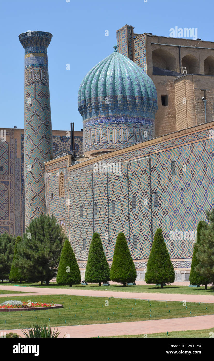 The Registan complex in Samarkand, Uzbekistan, an impressive example of ...