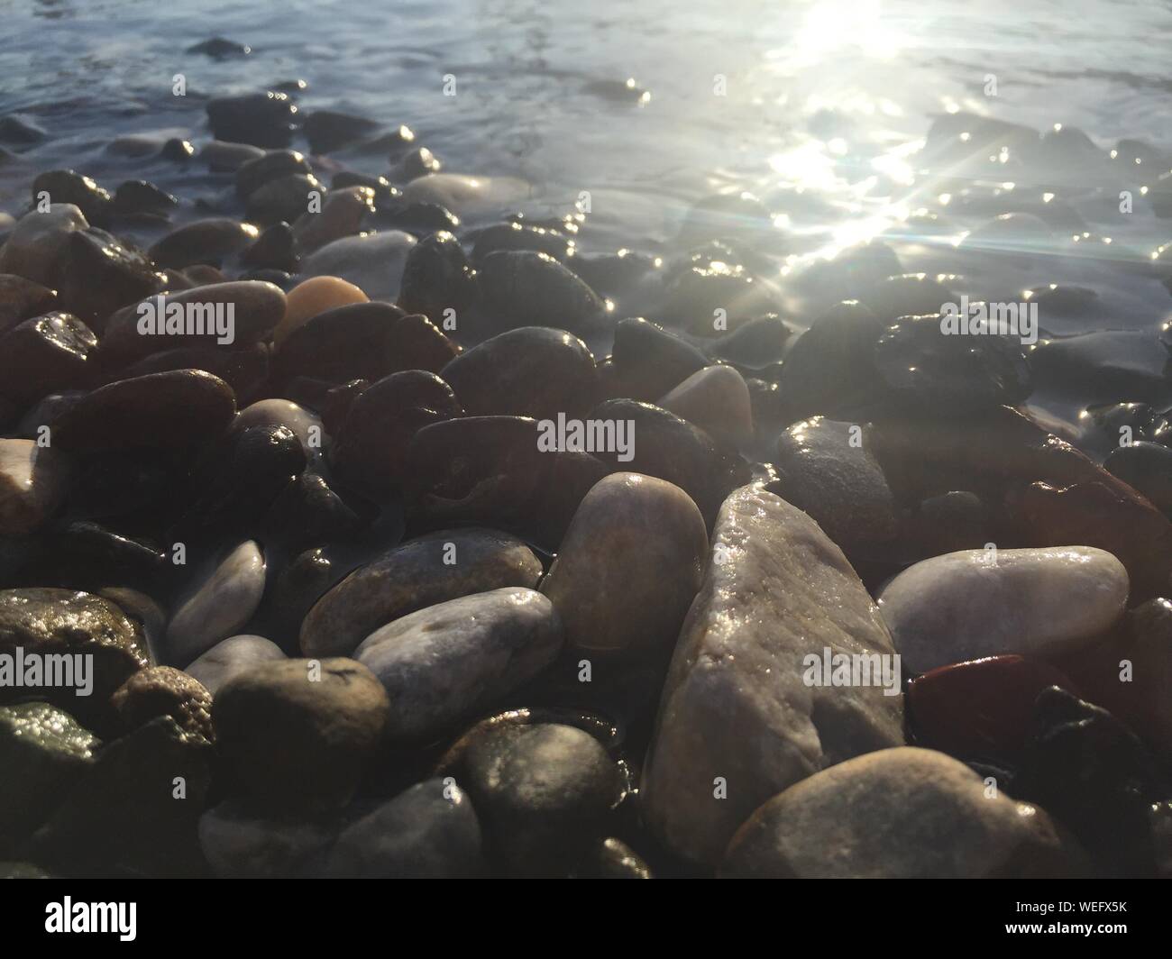 Large grey smooth pebbles hi-res stock photography and images - Alamy