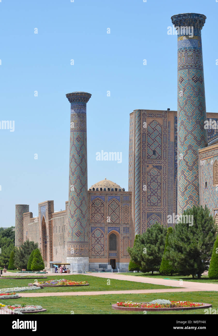The Registan complex in Samarkand, Uzbekistan, an impressive example of ...