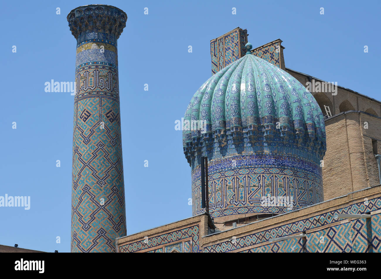 The Registan complex in Samarkand, Uzbekistan, an impressive example of ...