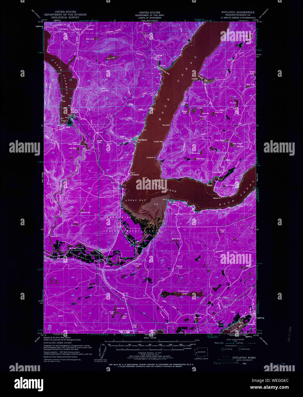 Map of potlatch hi-res stock photography and images - Alamy