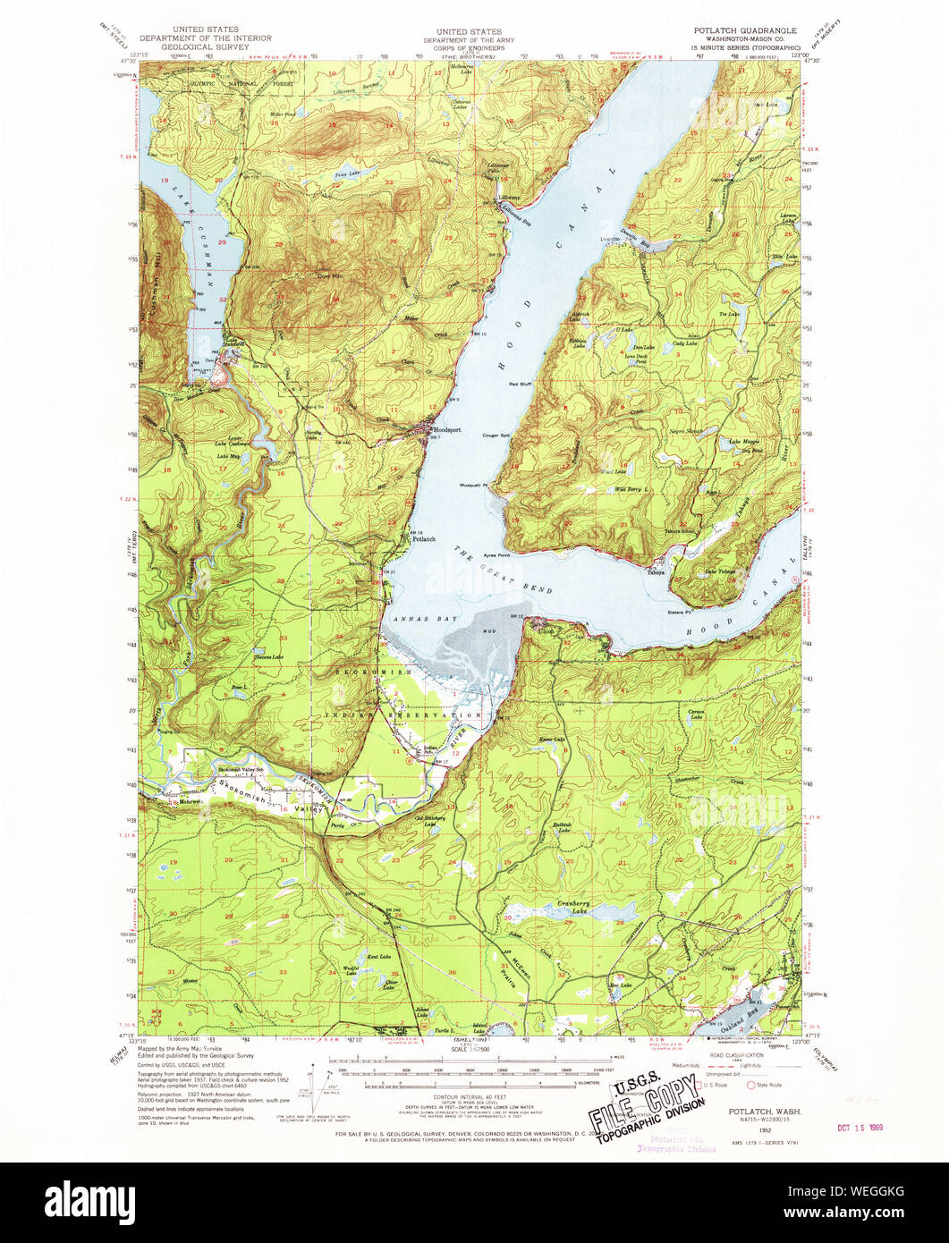 Potlatch map hi-res stock photography and images - Alamy