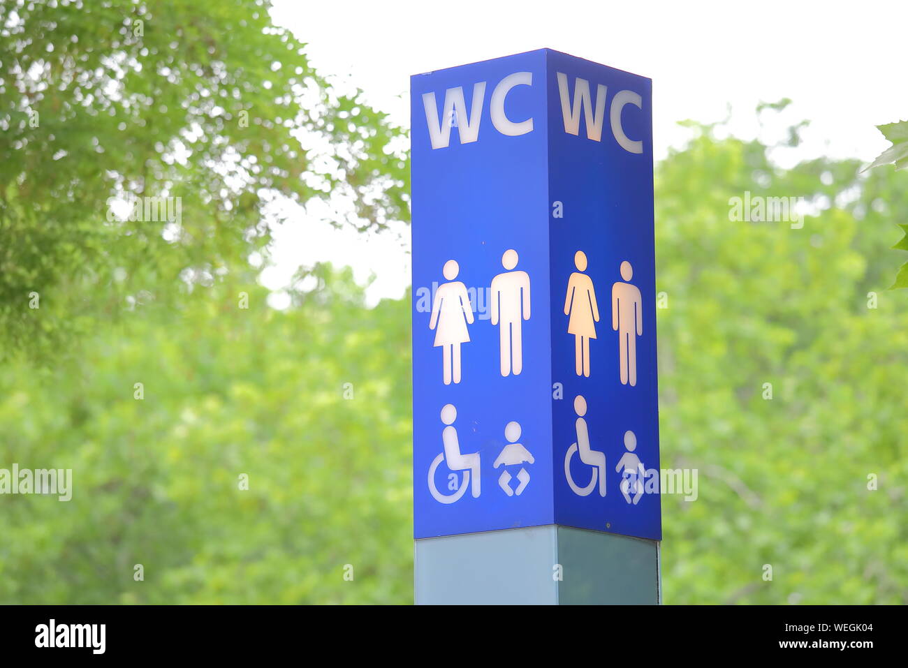 Public toilet rest room sign Germany Stock Photo - Alamy