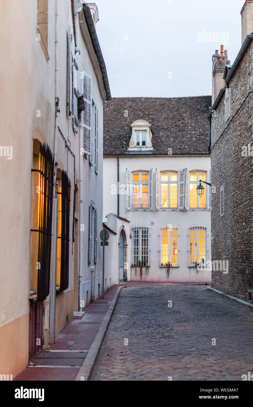 Architectural details in the historic center of Beaune, Burgundy ...