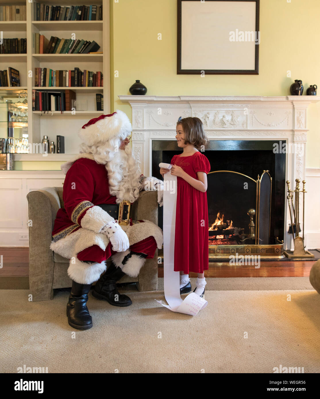 Kid And Santa And Lap High Resolution Stock Photography and Images - Alamy