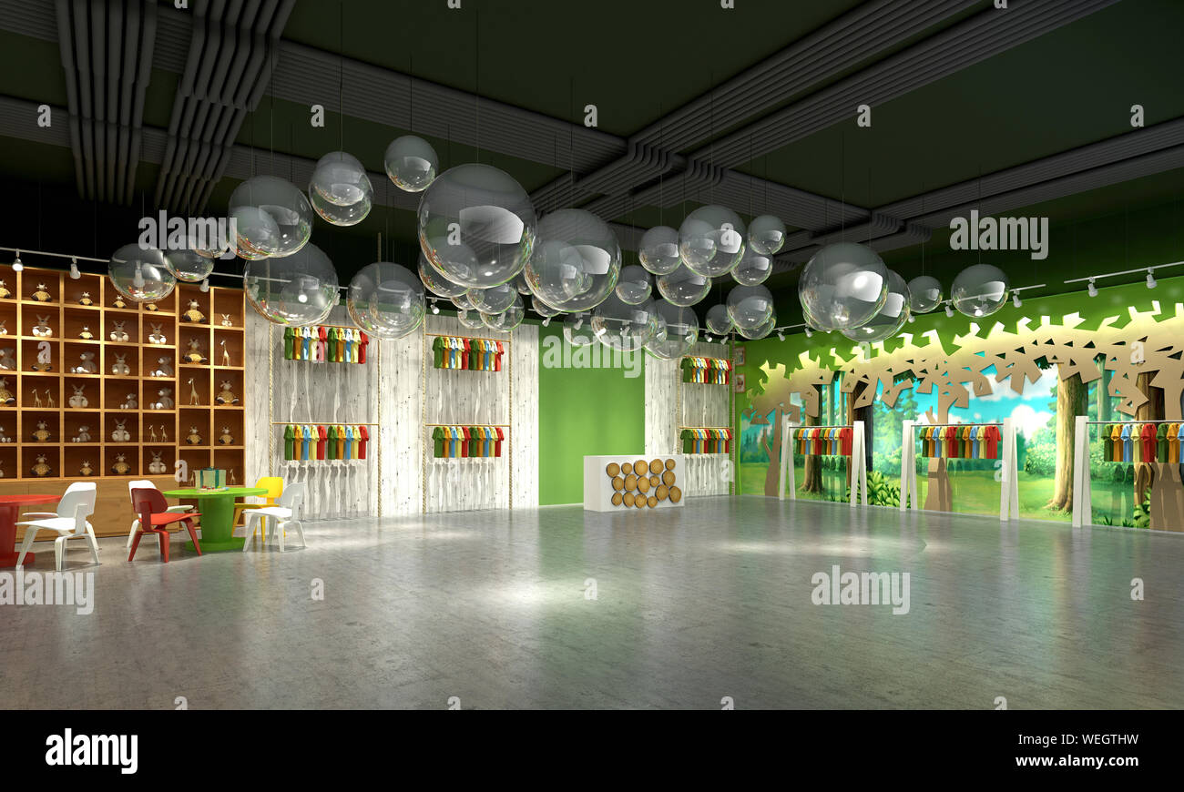 3d render of luxury hotel reception hall Stock Photo - Alamy