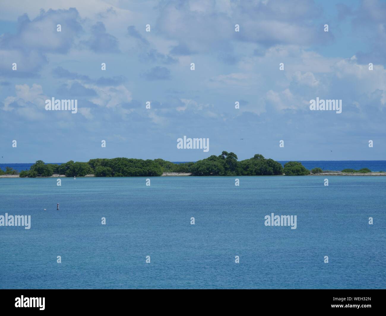 One of the islands at the Florida strait at Dry Tortugas National Park ...