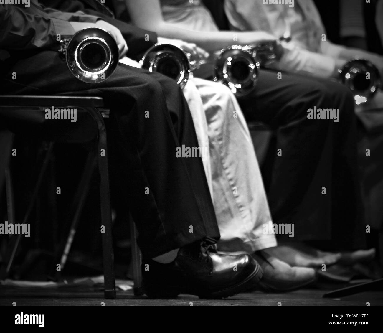 Trumpet on chair trumpet hi-res stock photography and images - Alamy