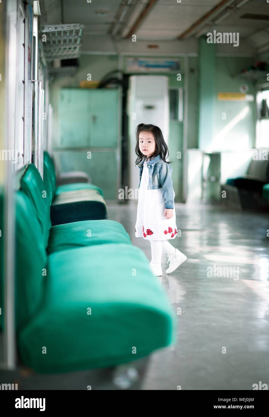 Girl on train hi-res stock photography and images - Alamy
