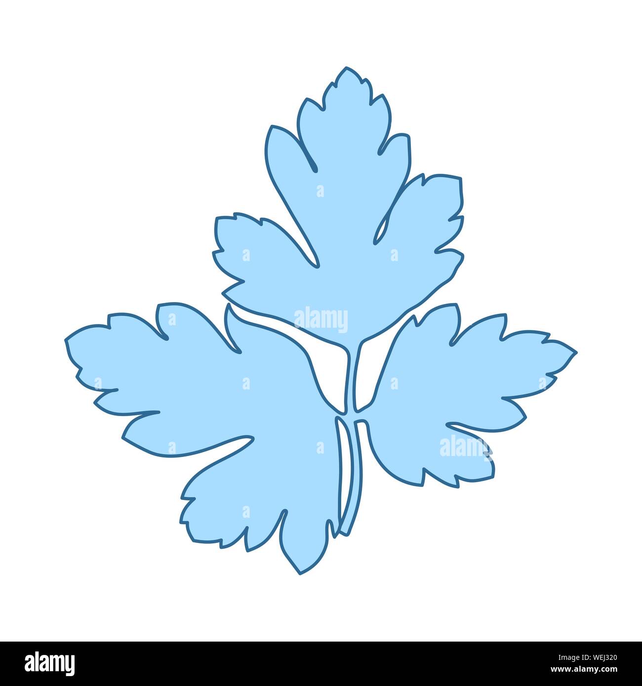 Parsley Icon. Thin Line With Blue Fill Design. Vector Illustration ...