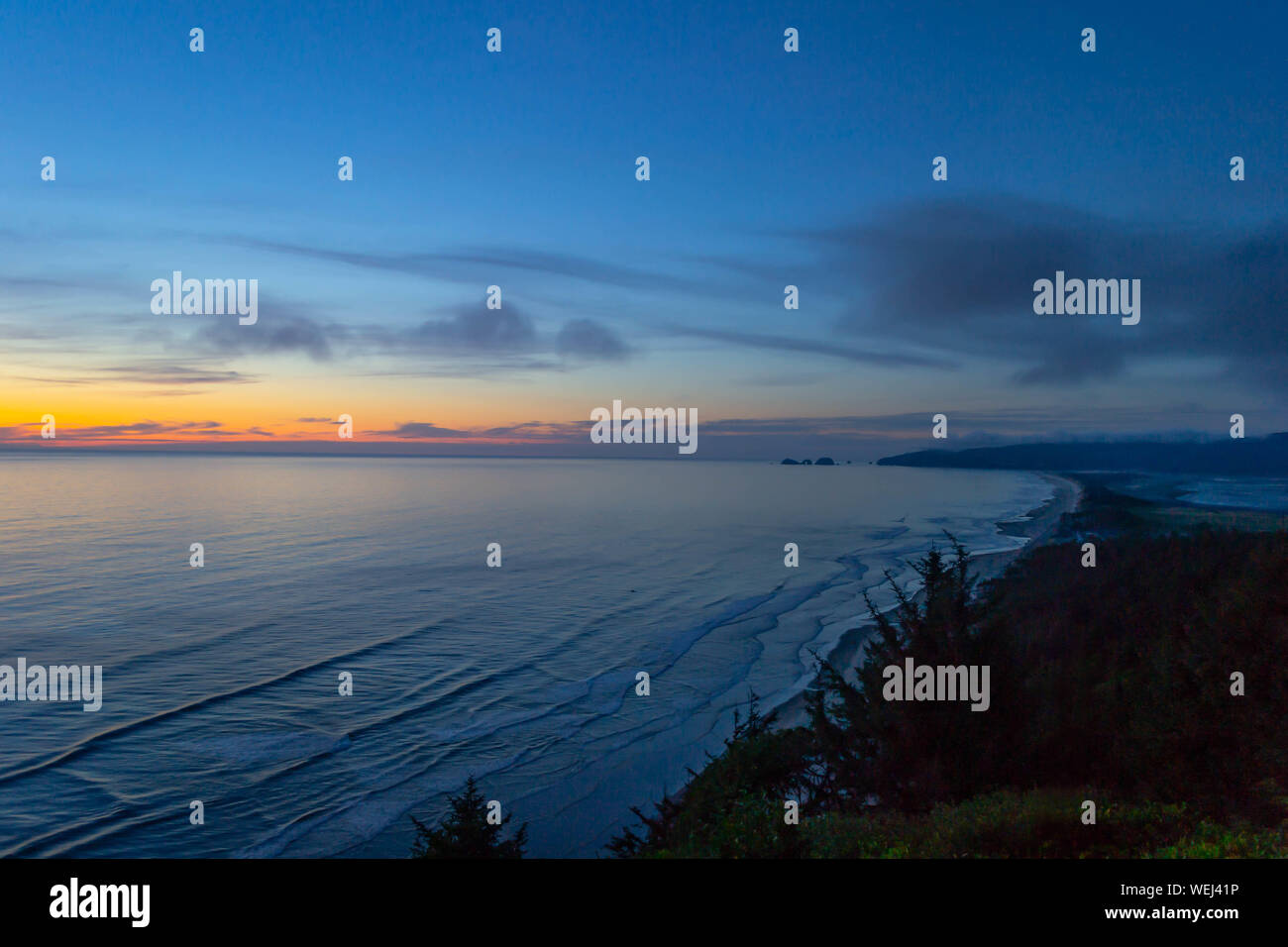 an expansive vista of the oregon coast near cape lookout Stock Photo ...