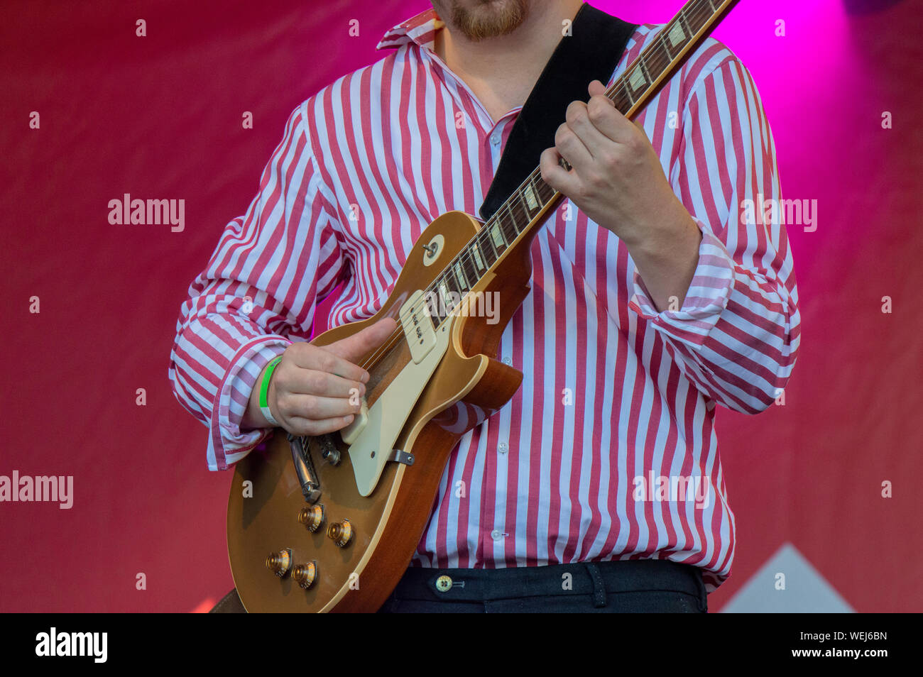 Guitar Player From The Beryl Anne Band At The Public Festival The ...