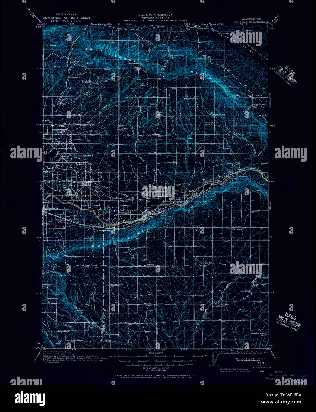 Map of prosser hi-res stock photography and images - Alamy