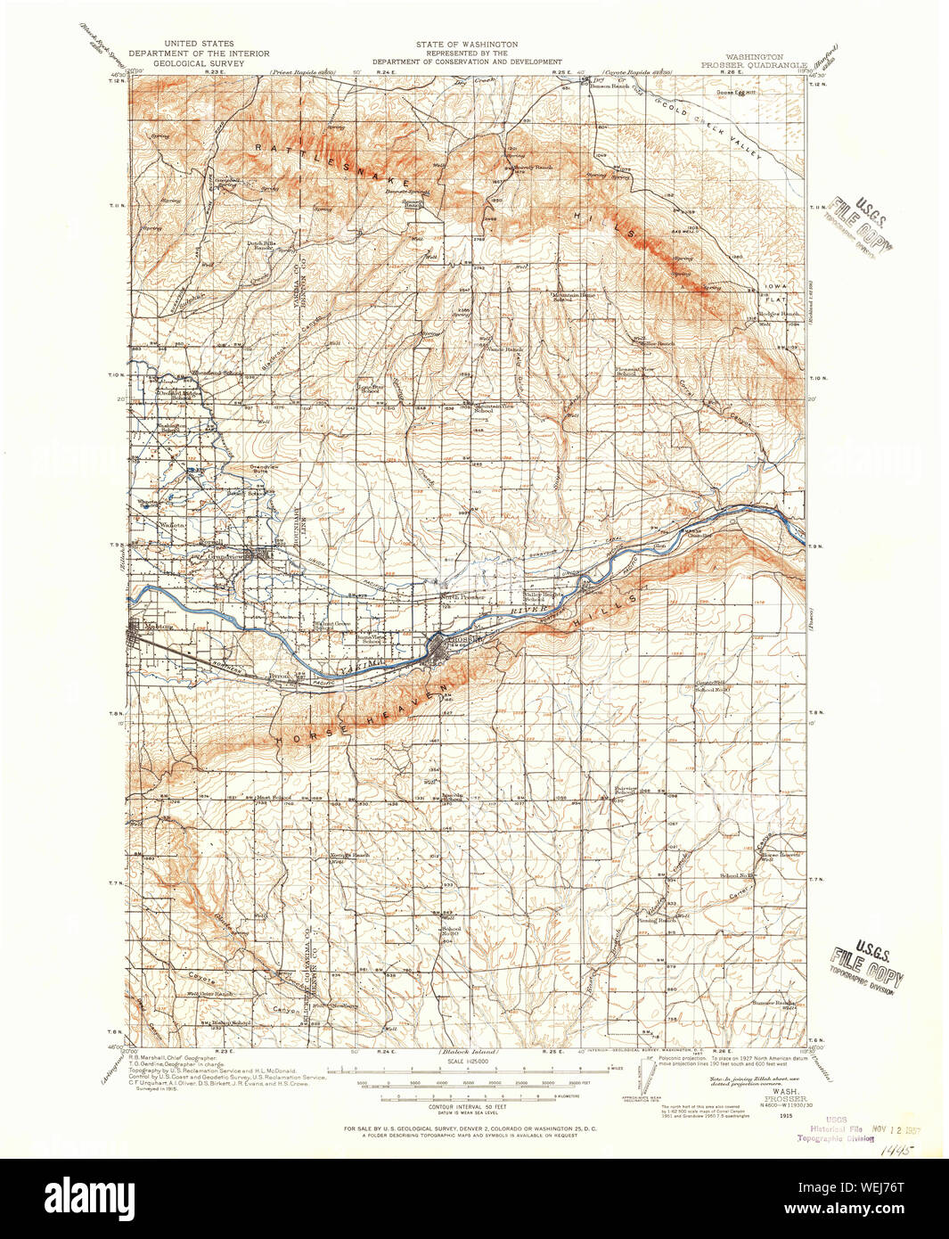 Map of prosser hi-res stock photography and images - Alamy