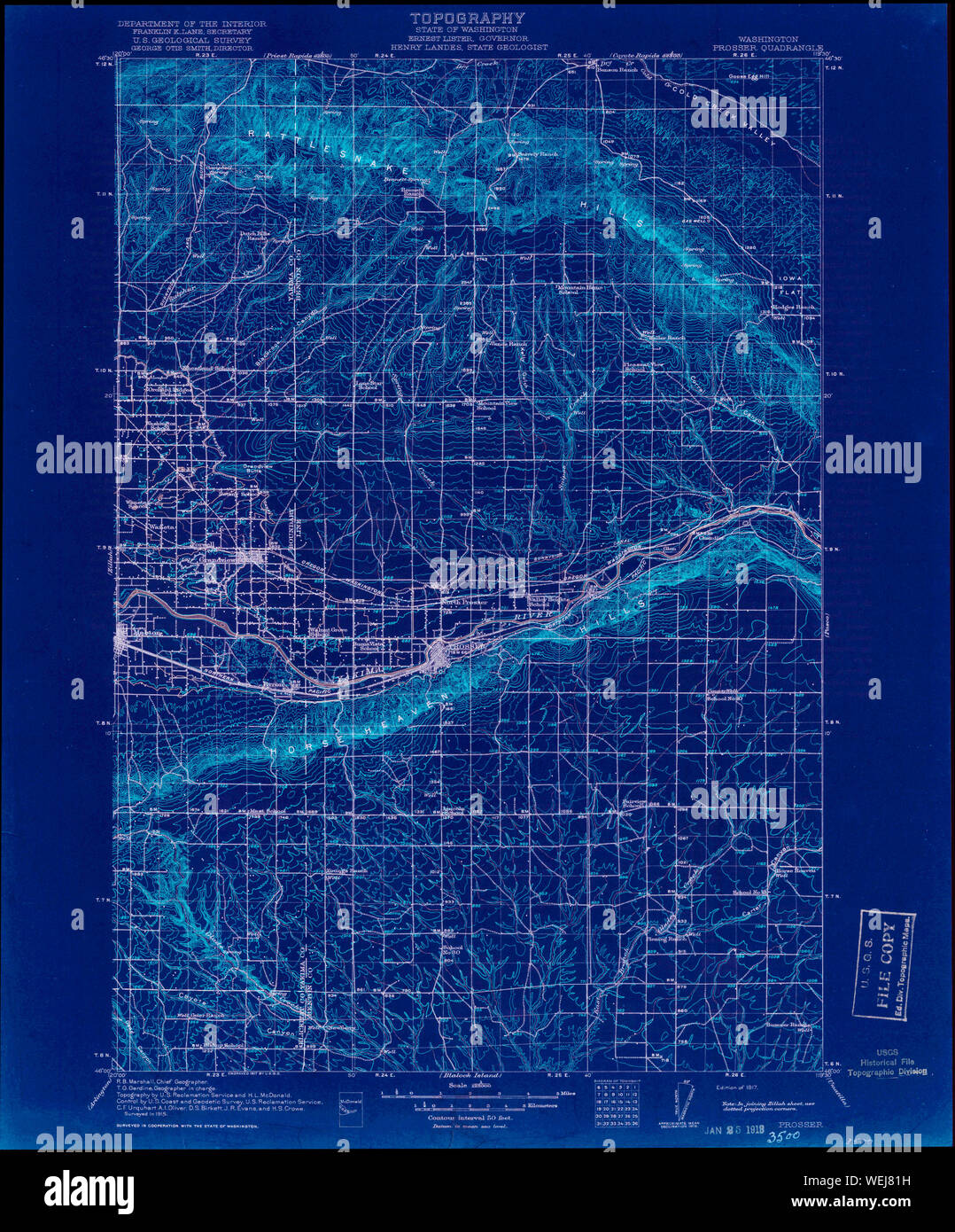 Map of prosser hi-res stock photography and images - Alamy