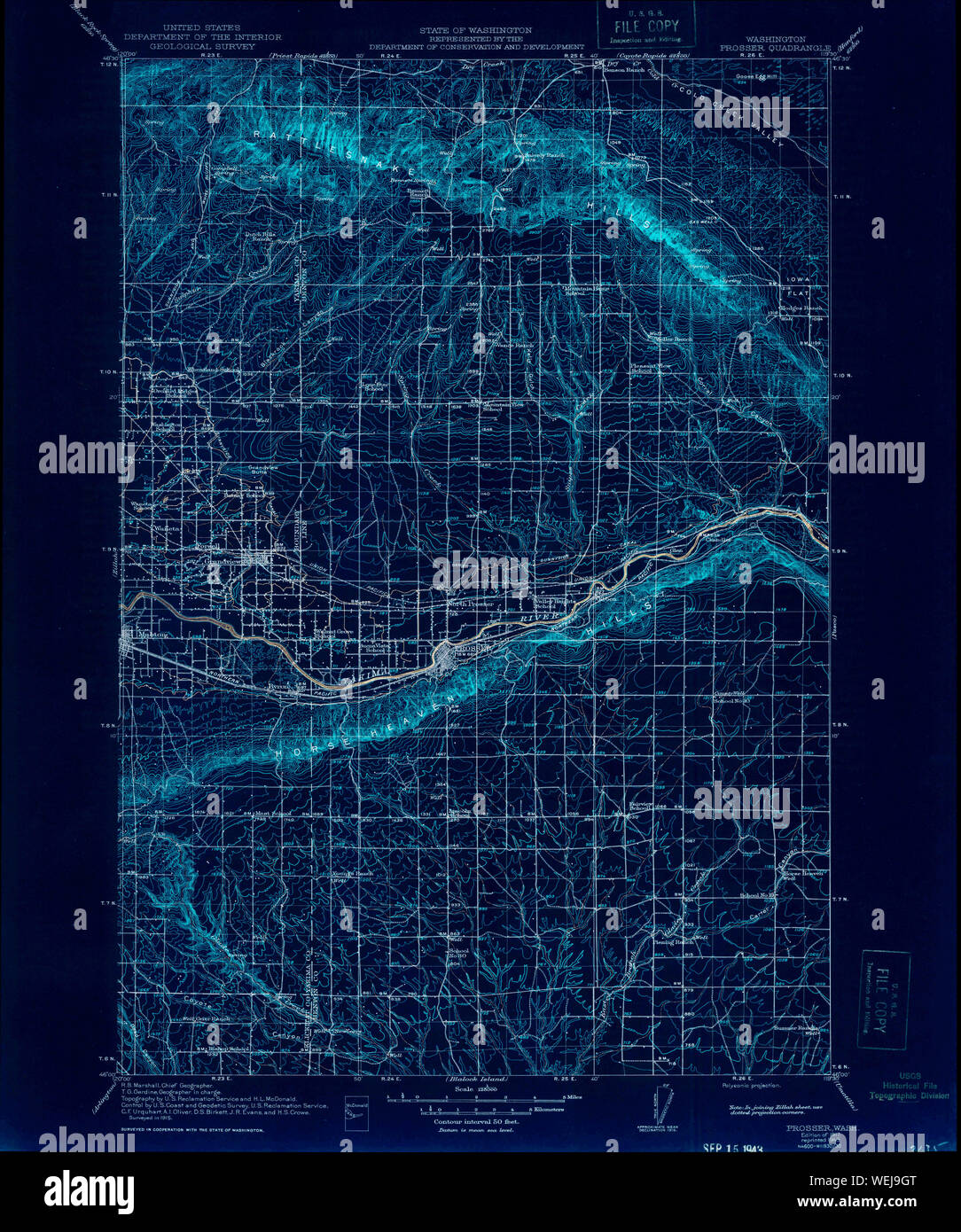 Map of prosser hi-res stock photography and images - Alamy