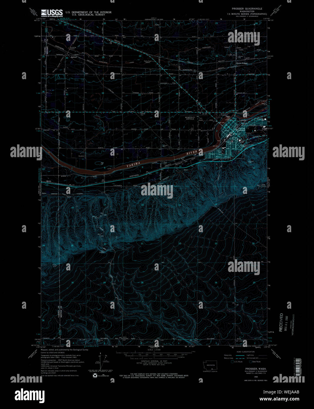 Map of prosser hi-res stock photography and images - Alamy