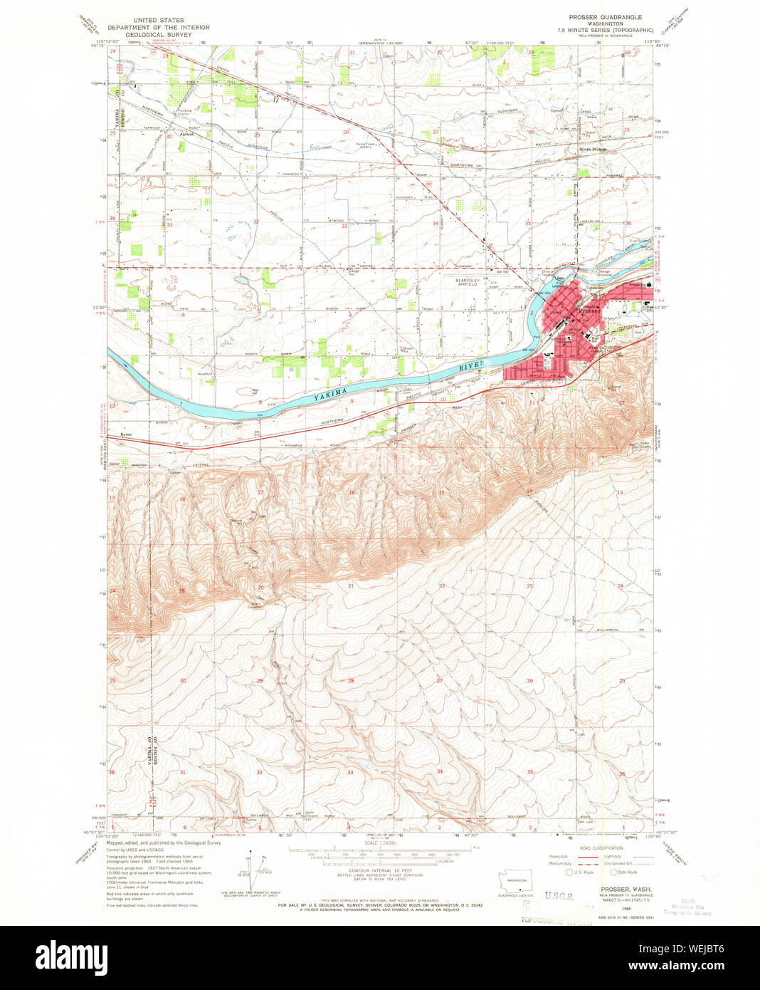 Map of prosser hi-res stock photography and images - Alamy