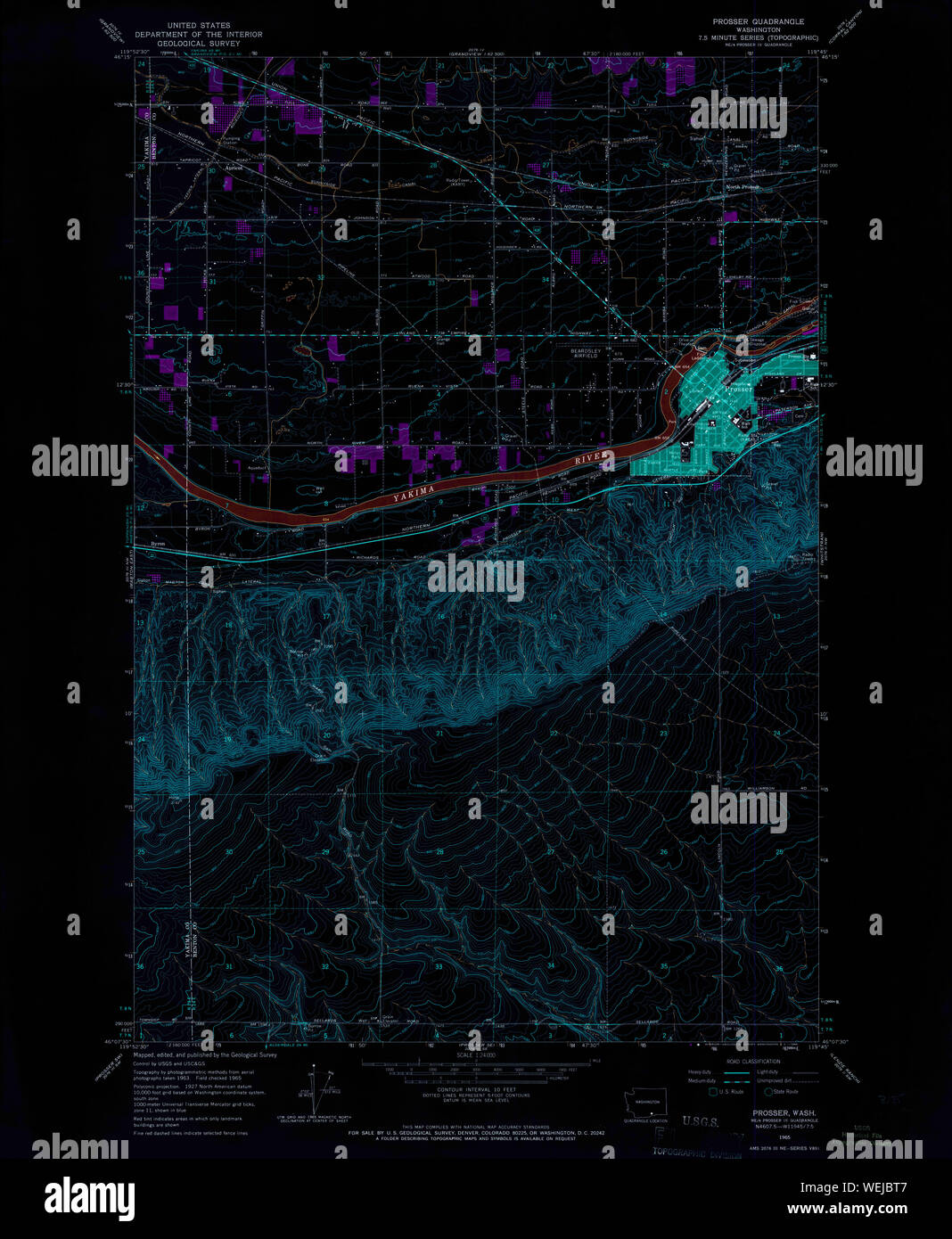 Map of prosser hi-res stock photography and images - Alamy