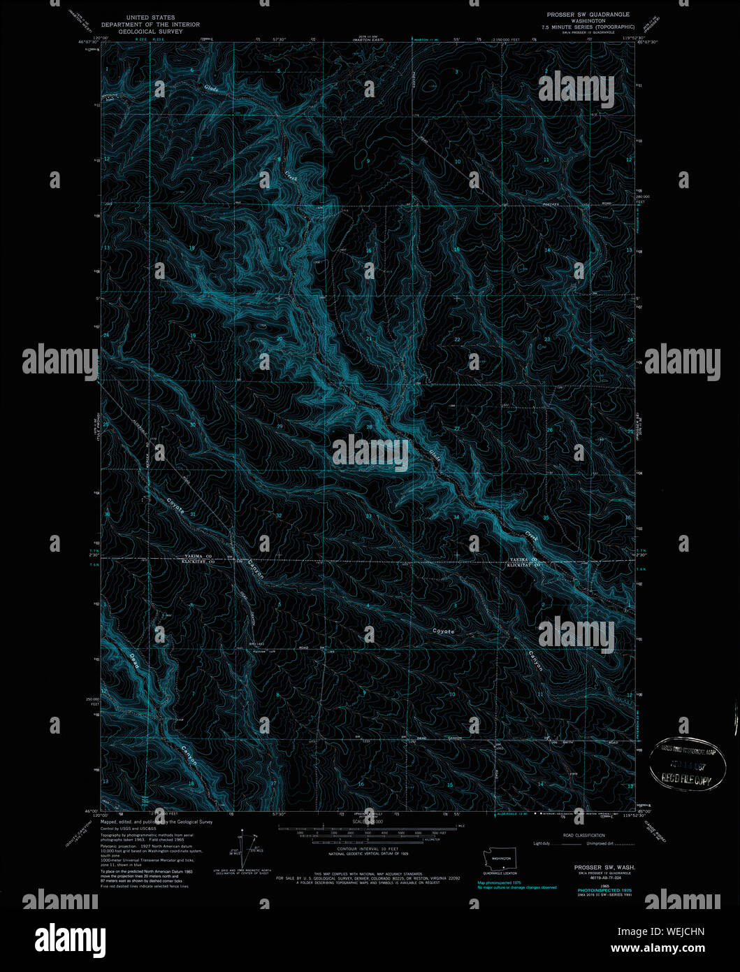 Map of prosser hi-res stock photography and images - Alamy